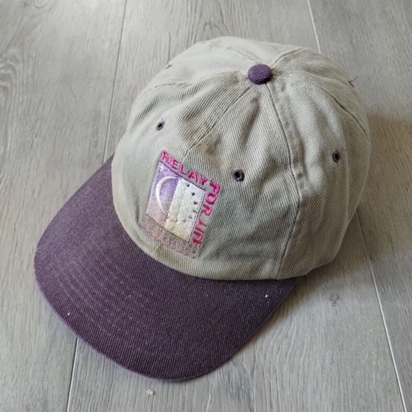 Nissun | Accessories | Vintage Relay For Life Hat Baseball Cap Beige ...